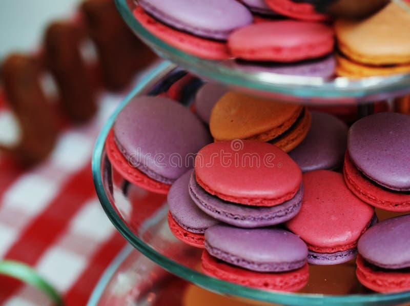 Traditional French Macarons Stock Image - Image of coffee, horizontal ...