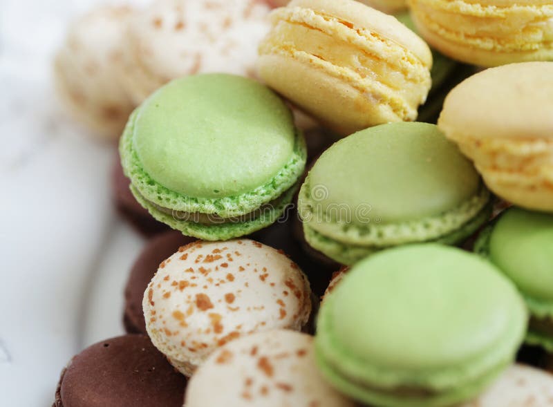 Traditional French Macarons Stock Photo - Image of bake, confectionery ...