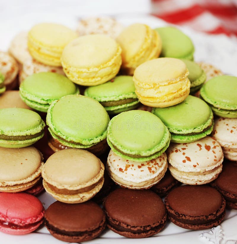 Traditional French Macarons Stock Photo - Image of pile, gastronomy ...