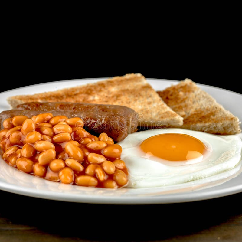 Traditional Fried English Breakfast Stock Photo - Image of suasage ...