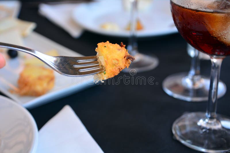 Traditional Fried Spanish Fish Cod Croquettes. Stock Photo - Image of ...