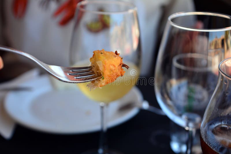 Traditional Fried Spanish Fish Cod Croquettes. Stock Photo - Image of ...