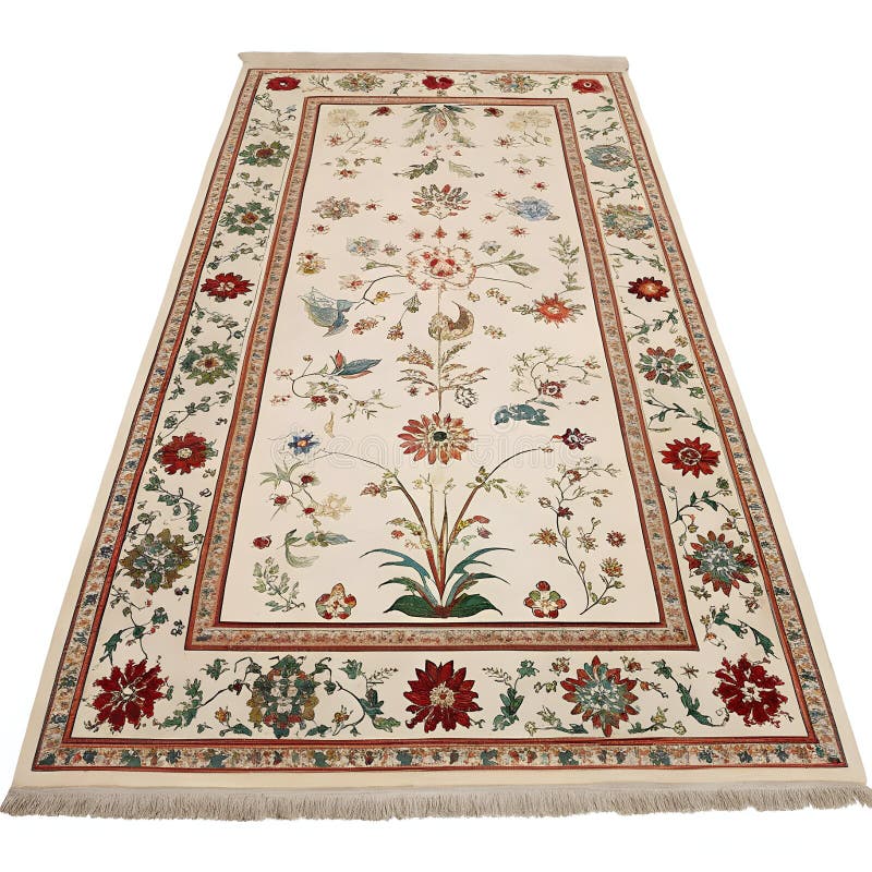 Traditional Garden Pattern Carpet Stock Illustration - Illustration of ...