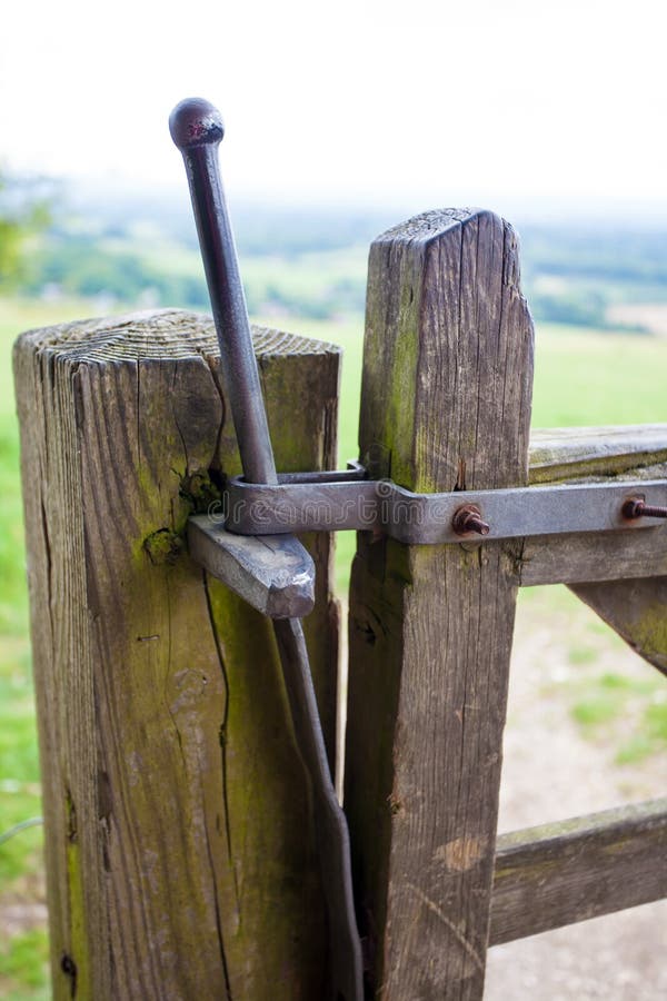 Traditional Gate Latch in Rural England Stock Photo - Image of country ...