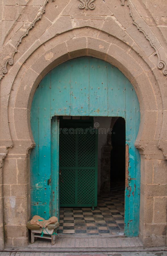 Ornate Opened Gate To a Mosque Stock Image - Image of africa, morocco ...