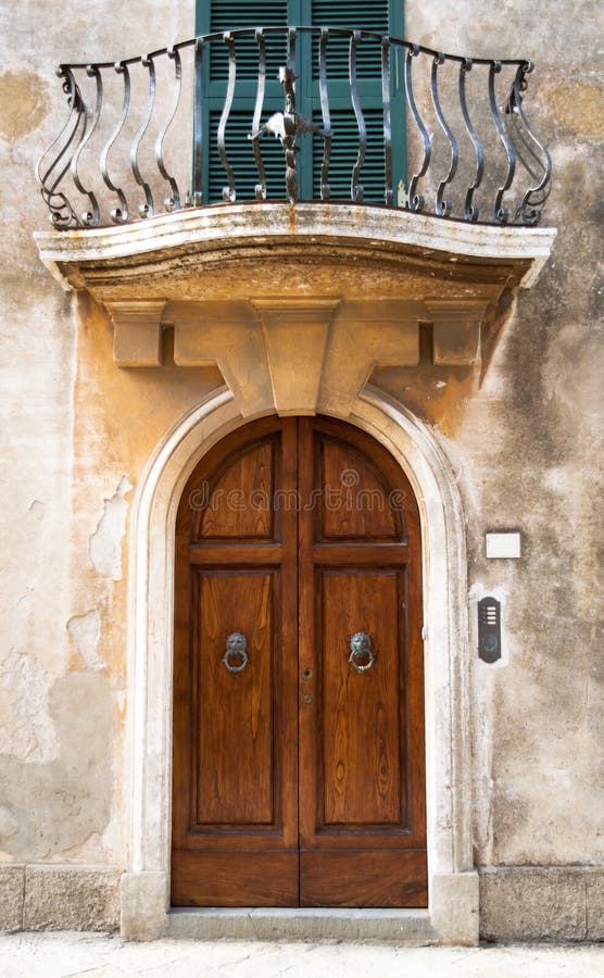 Traditional Gate Under the Balcony Stock Image - Image of beautiful ...
