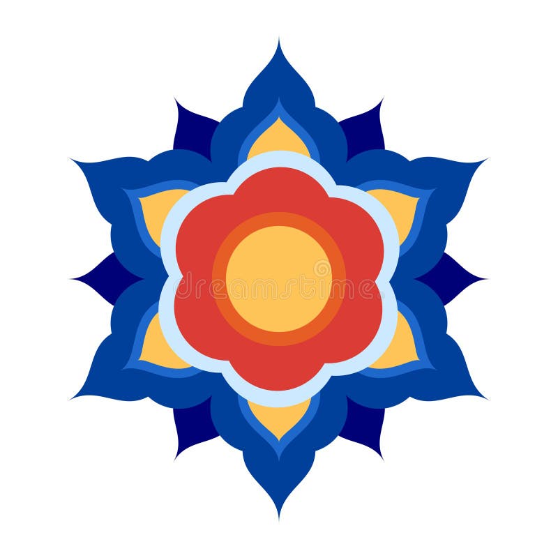 Traditional Geometric Pattern Icon Symbol for Decoration Flat Design ...