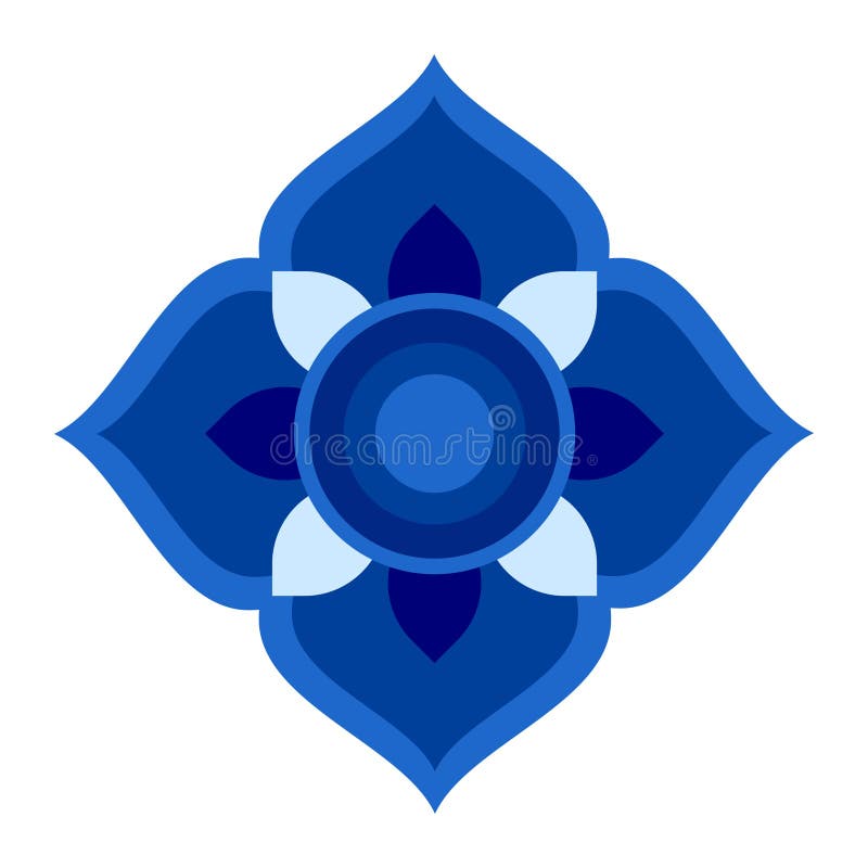 Traditional Geometric Pattern Icon Symbol for Decoration Flat Design ...