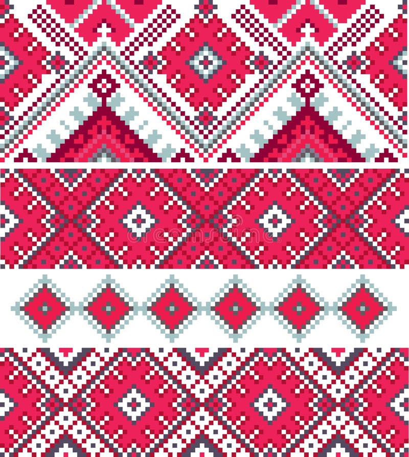 Traditional Geometric Pattern for Slavic Embroidery Stock Vector ...