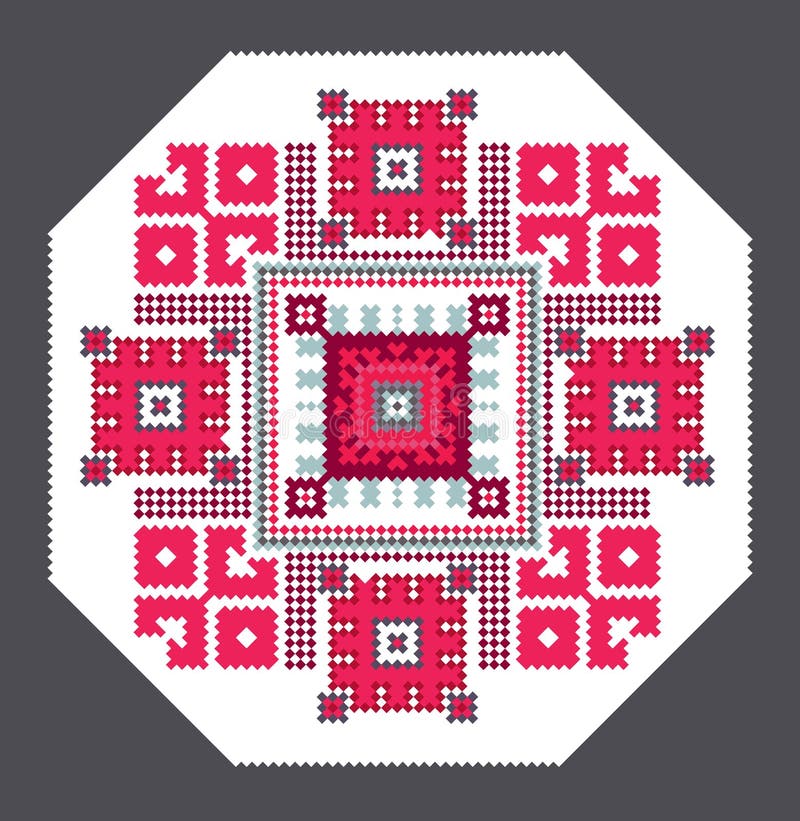 Traditional Geometric Pattern for Slavic Embroidery Stock Vector ...