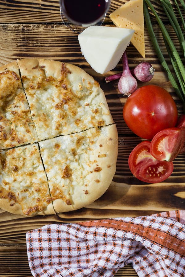 Traditional Georgian Bread - Khachapuri Stock Image - Image of food ...