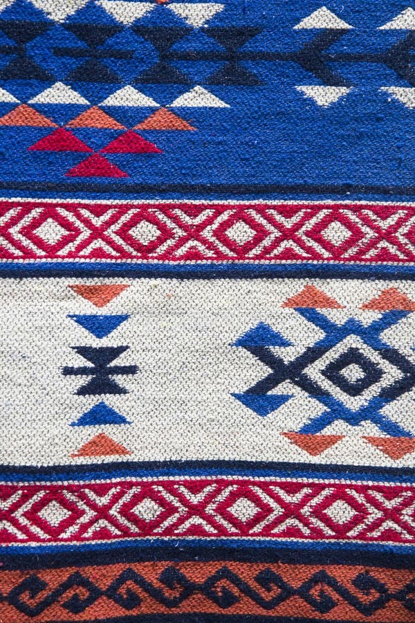 Traditional Georgian Carpet with Typical Geometrical Pattern Stock ...
