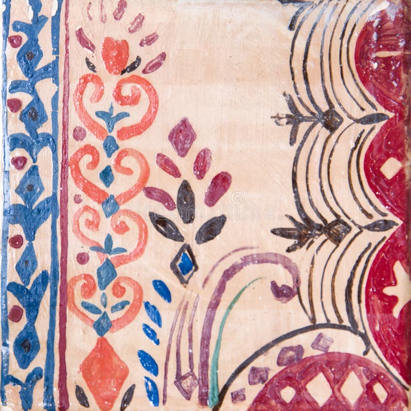 Traditional Georgian Floral Pattern Tile Stock Photo - Image of style ...