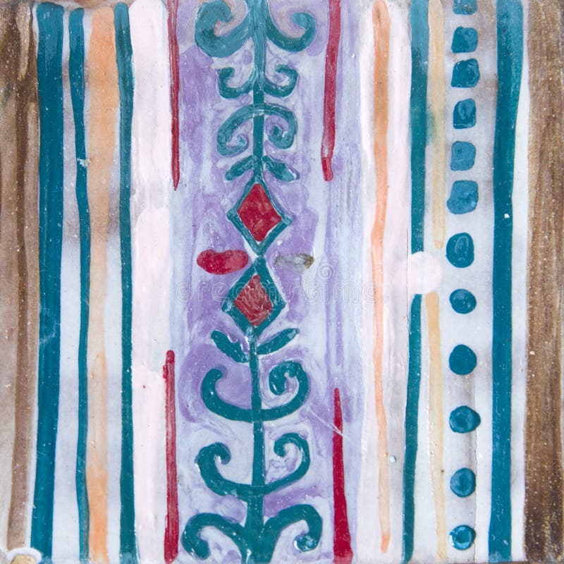 Traditional Georgian Floral Pattern Tile Stock Image - Image of ...