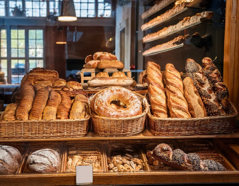 A Traditional German Bakery Displaying Bread and Pastries Stock ...
