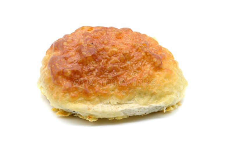 Traditional German Cheese Bread Roll on White Isolated Background Stock ...