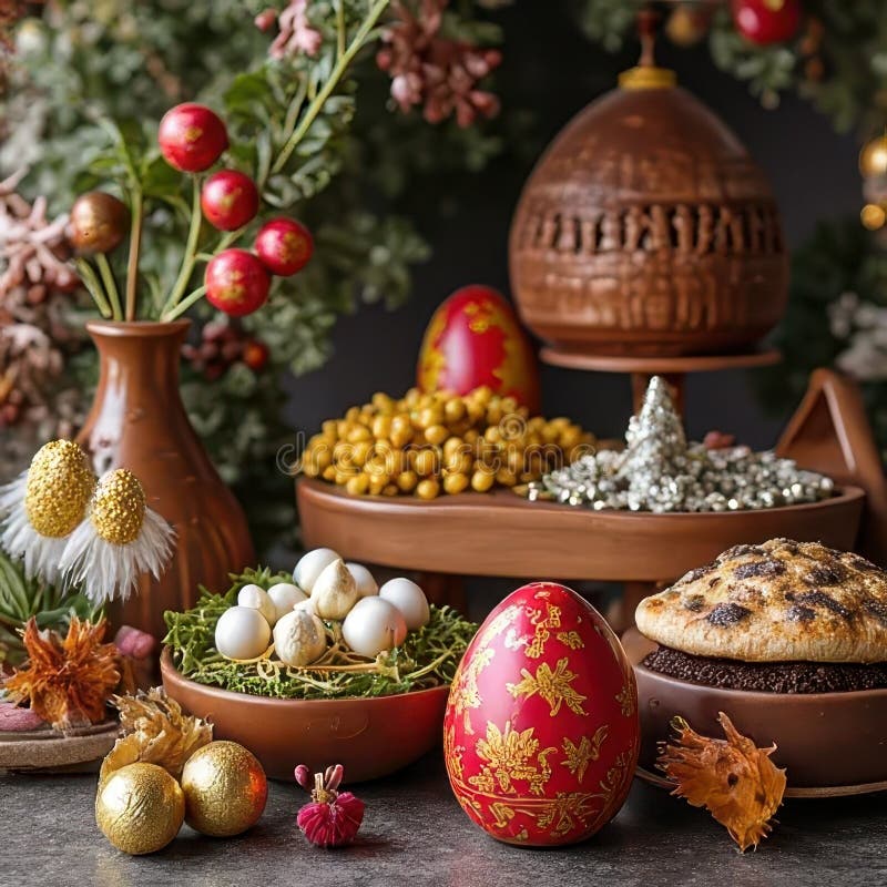 Traditional German Easter Celebrations Stock Illustration ...