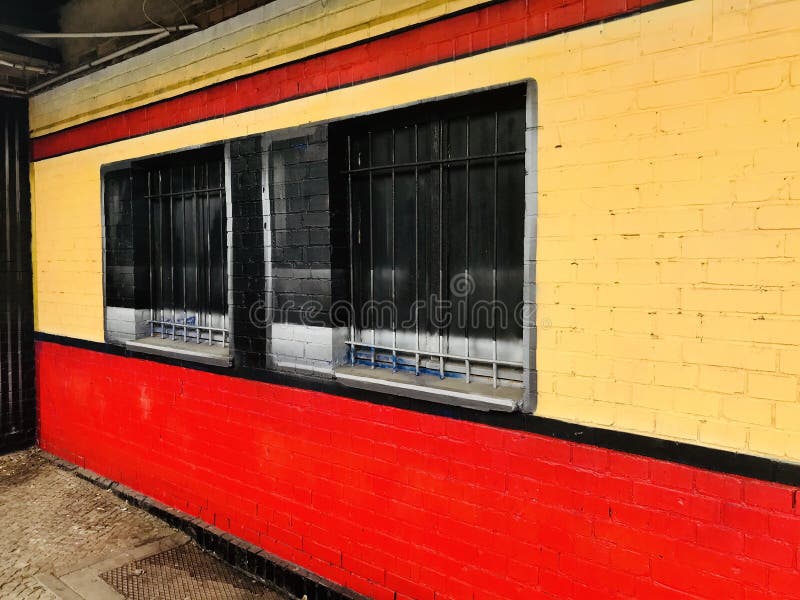 Traditional German Textures Painted on a Glass Windows of a Train Stock ...