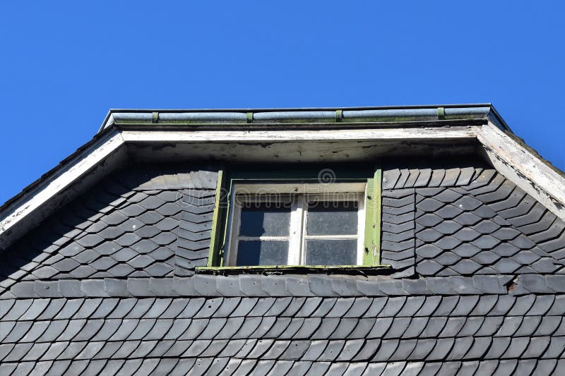 Gable of a Half-timbered House in Black and White Stock Photo - Image ...