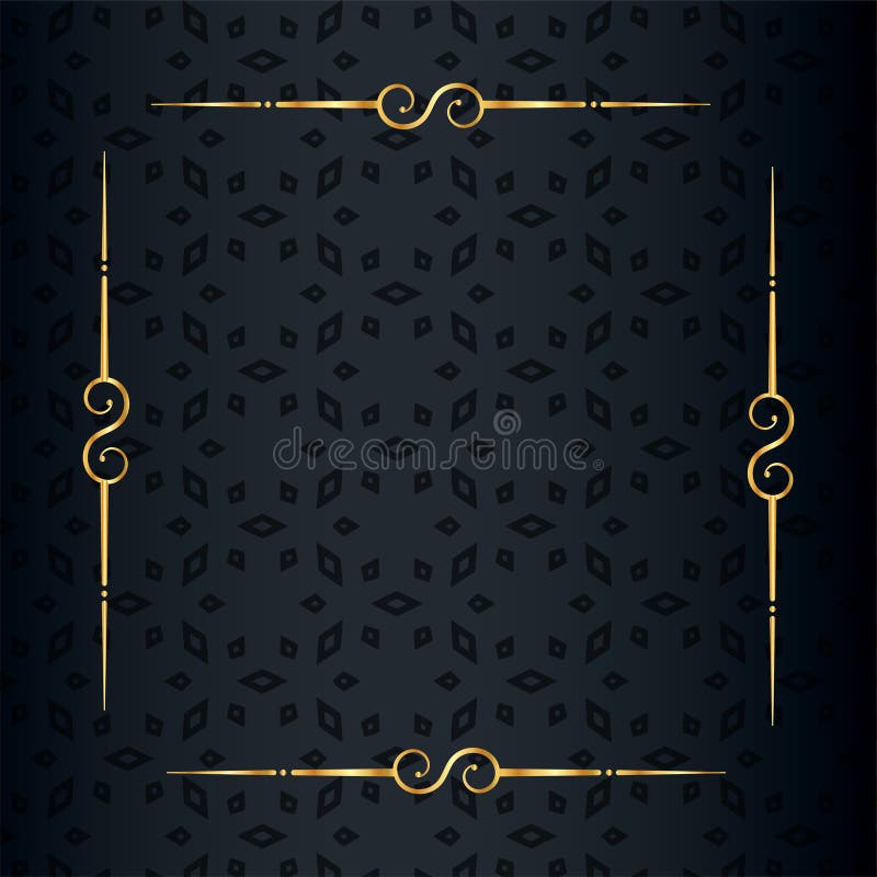 Traditional Golden Floral Border Frame Background in Indian Style Stock ...