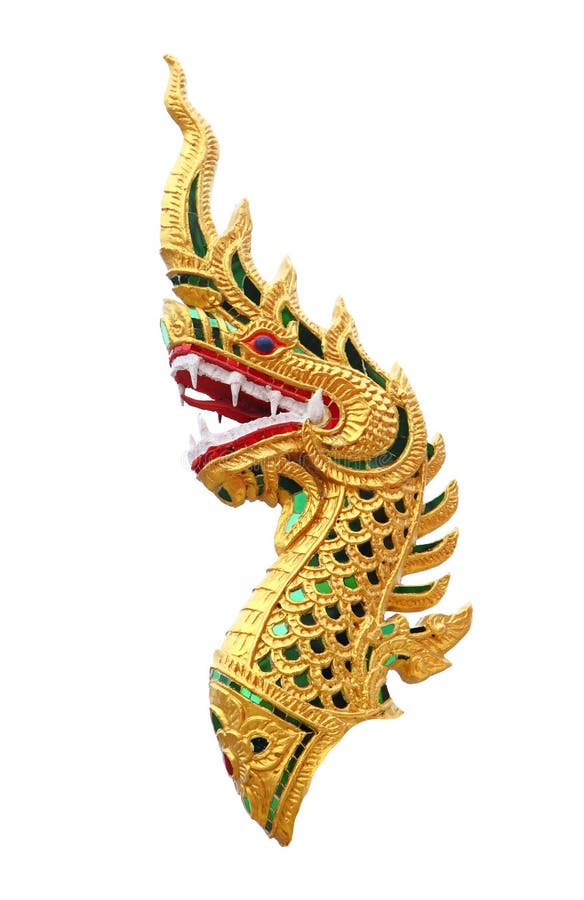 Traditional Great Naga on White Background. Stock Image - Image of ...