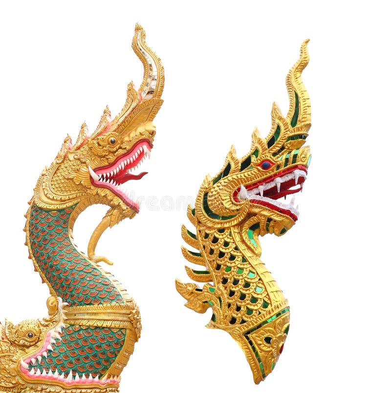 Traditional Great Naga on White Background. Stock Image - Image of ...