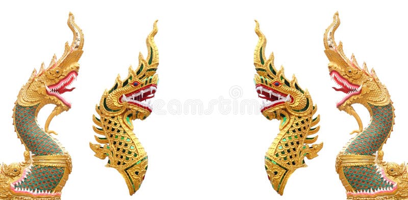 Traditional Great Naga on White Background. Stock Image - Image of ...