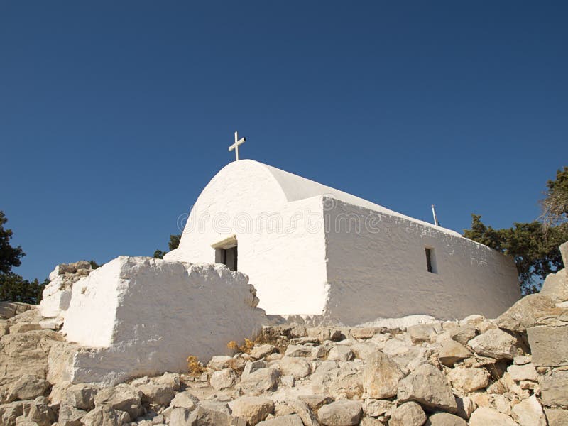 Greek Chapel on the Island of Kos Stock Image - Image of architecture ...