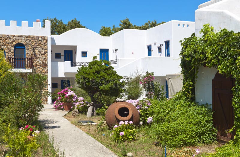 Traditional Greek House at Samothraki Island Stock Photo - Image of ...