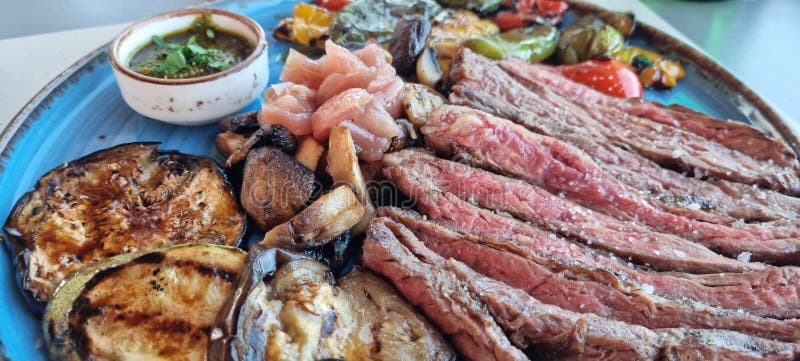 Traditional Greek Tagliata Dish Stock Photo - Image of people, aged ...