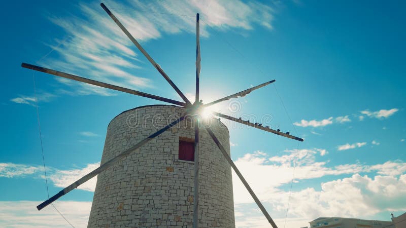 Traditional Greek Windmill on Island of Corfu, Greece Stock Image ...