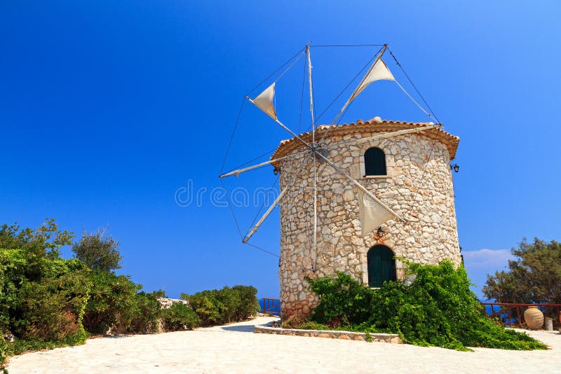 Old Windmill, Majorca, Spain Stock Photo - Image of history ...