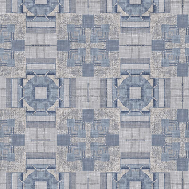 Traditional Grey Mosaic Seamless Pattern Print. Fabric Effect Mexican ...