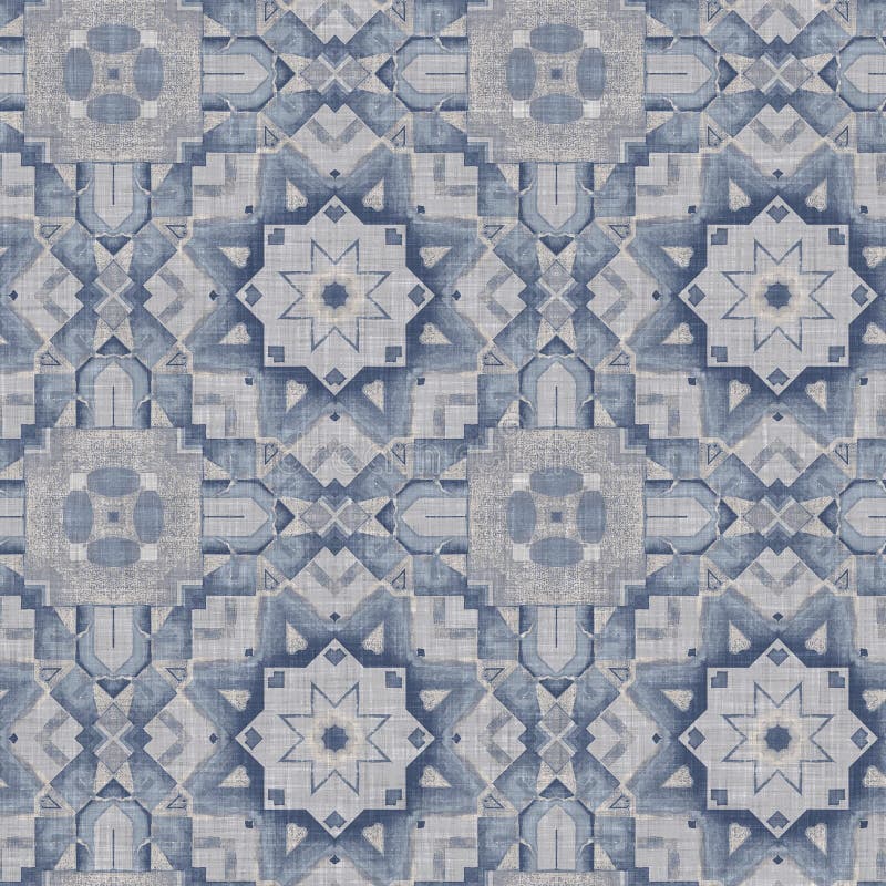 Traditional Grey Mosaic Seamless Pattern Print. Fabric Effect Mexican ...