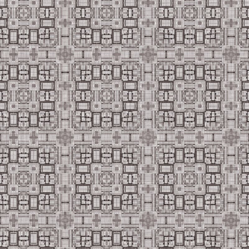 Traditional Grey Mosaic Seamless Pattern Print. Fabric Effect Mexican ...