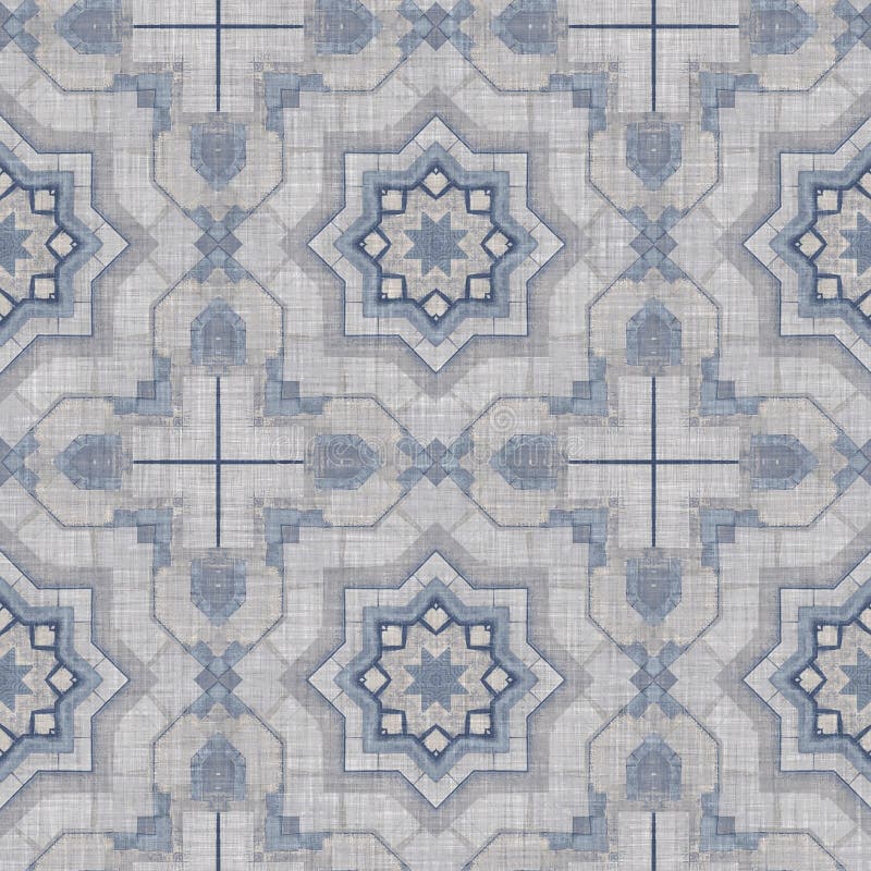 Traditional Grey Mosaic Seamless Pattern Print. Fabric Effect Mexican ...