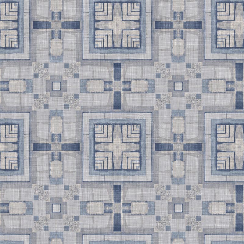 Traditional Grey Mosaic Seamless Pattern Print. Fabric Effect Mexican ...