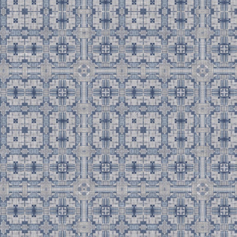 Traditional Grey Mosaic Seamless Pattern Print. Fabric Effect Mexican ...