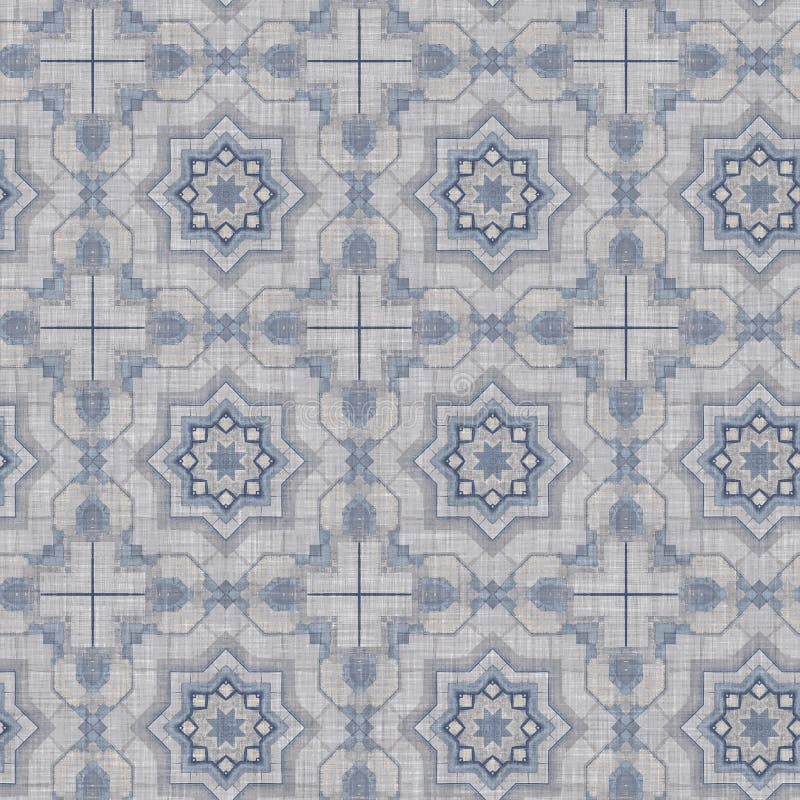 Traditional Grey Mosaic Seamless Pattern Print. Fabric Effect Mexican ...