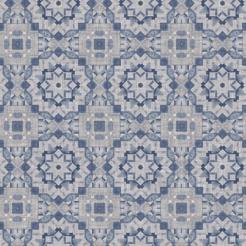Traditional Grey Mosaic Seamless Pattern Print. Fabric Effect Mexican ...