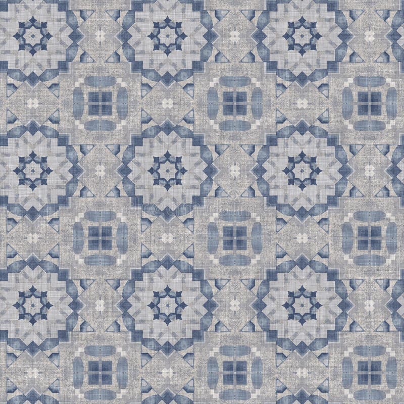 Traditional Grey Mosaic Seamless Pattern Print. Fabric Effect Mexican ...