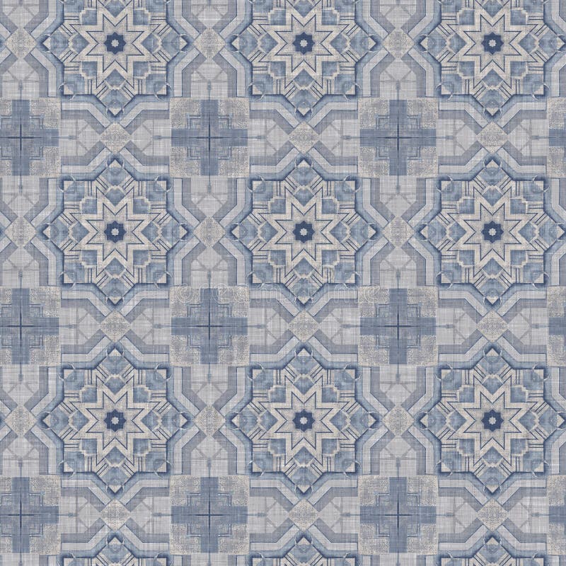 Traditional Grey Mosaic Seamless Pattern Print. Fabric Effect Mexican ...