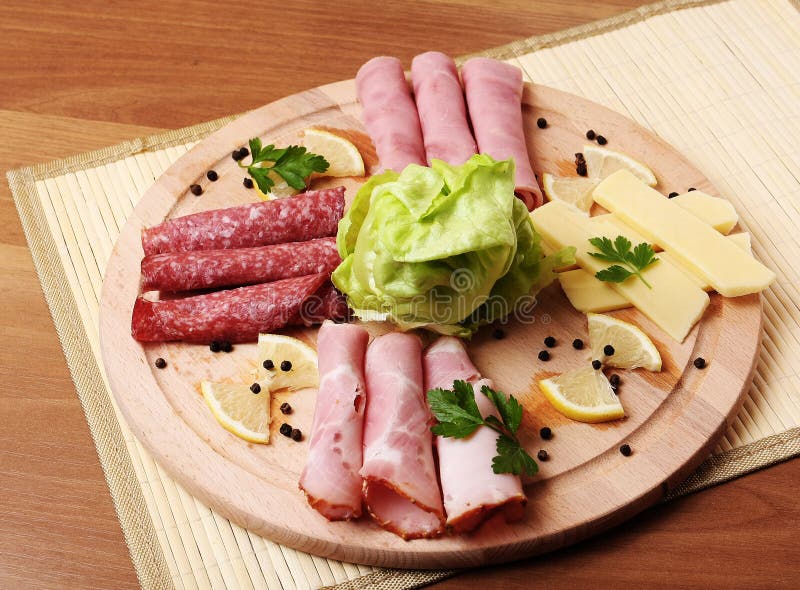 Traditional ham plate stock image. Image of salad, yummy - 16547263