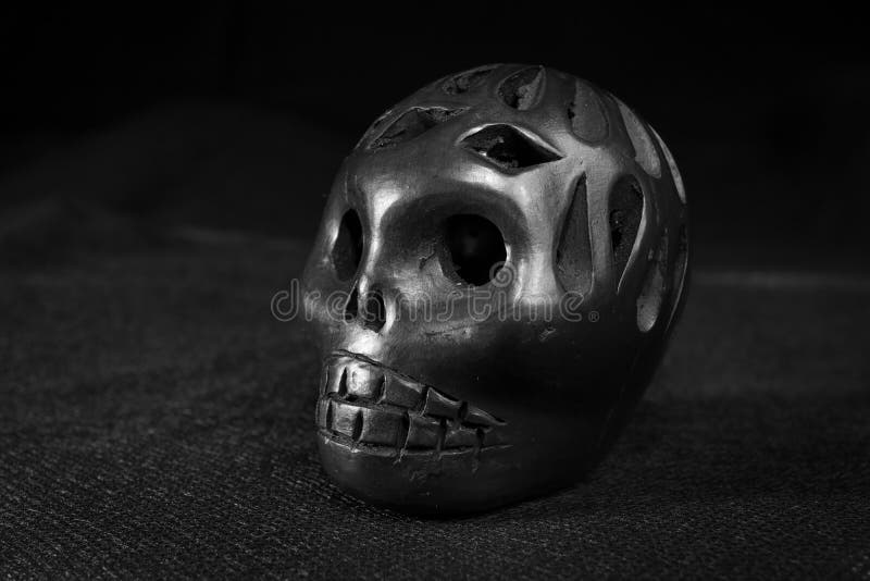 Black clay skull stock photo. Image of saints, rose - 113406748