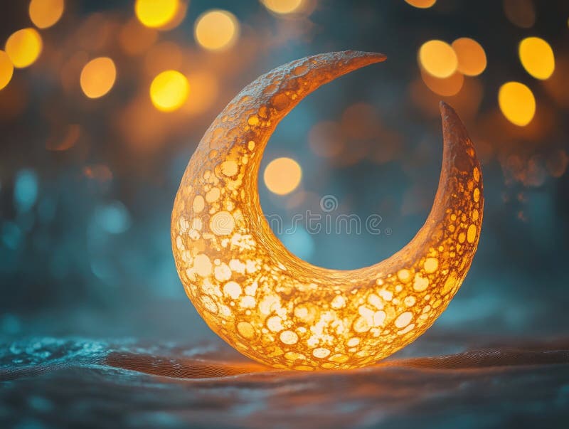Traditional Handcrafted Ceramic Moon Lantern Illuminating Night Sky ...