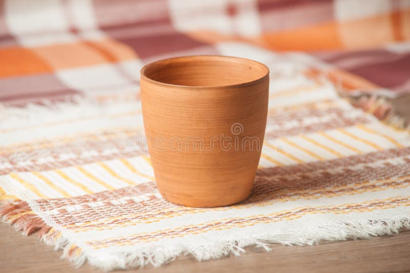 Traditional Handcrafted Mug Stock Photo - Image of decorated, clay ...