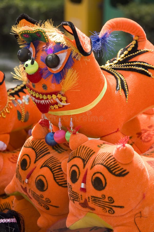 Traditional Chinese Handicraft Cloth Tiger Stock Image - Image of ...