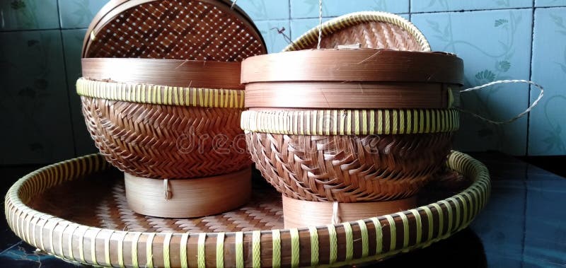 Traditional Handicraft Made from Bamboo. Stock Photo - Image of craft ...