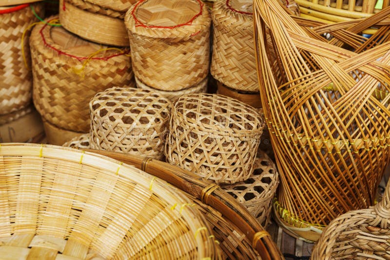 Traditional Handmade Basket Stock Photo - Image of handmade, wicker ...