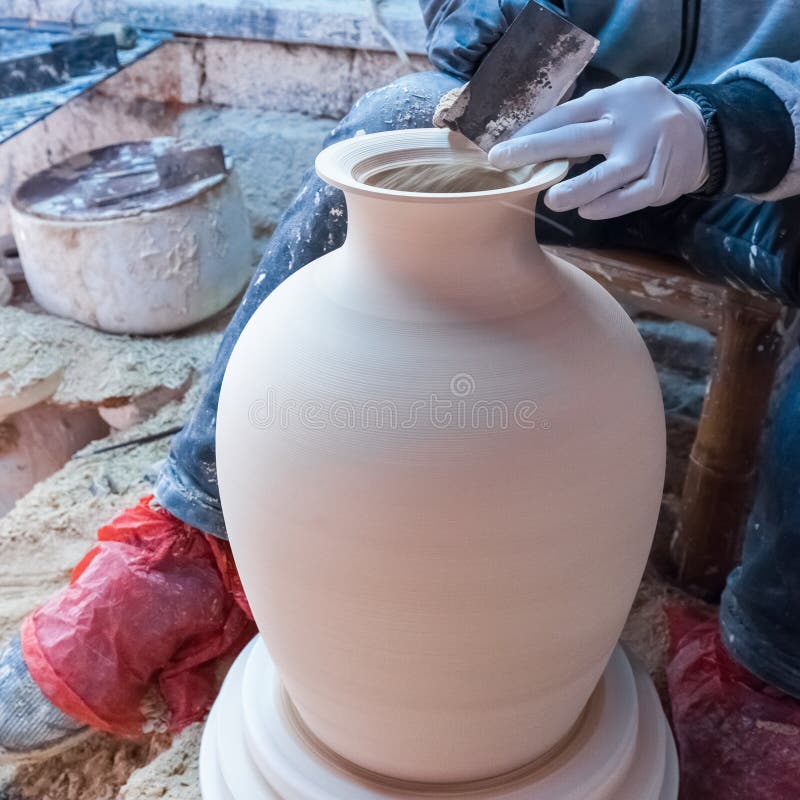 Traditional Handmade Porcelain Process Stock Photo - Image of adobe ...